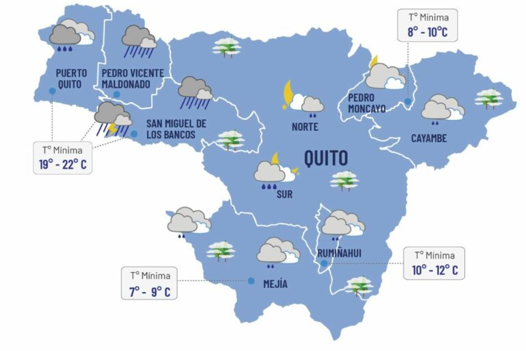 Inamhi informa sobre las lluvias y el clima en Quito y Ecuador para este sábado 22 de febrero ...