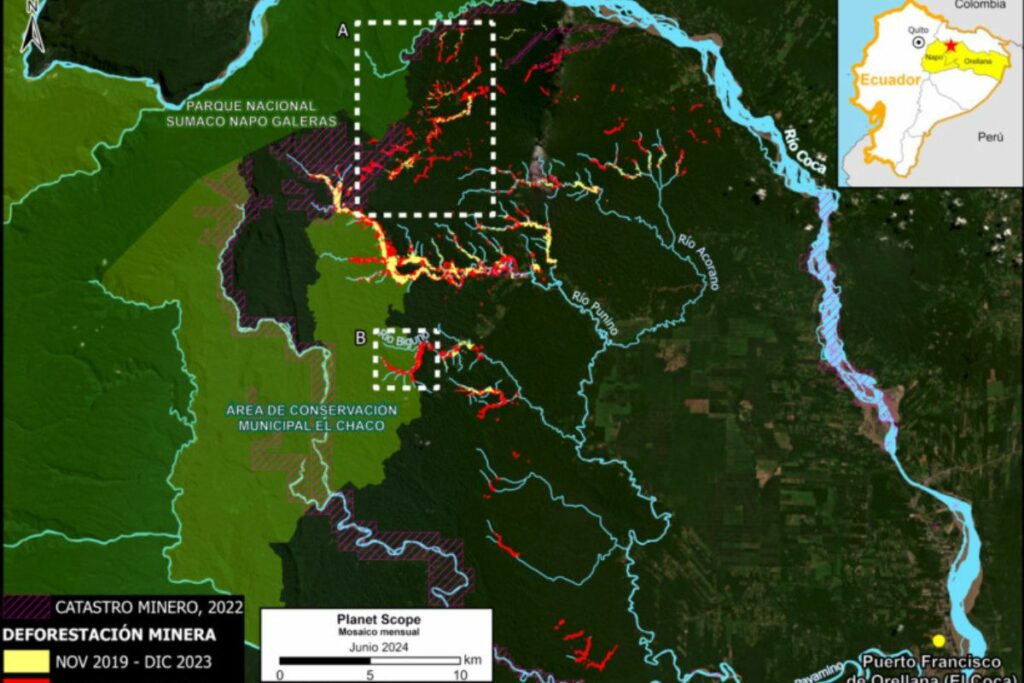 La minería ilegal no se detiene en la zona de Punino, en la Amazonía de ...