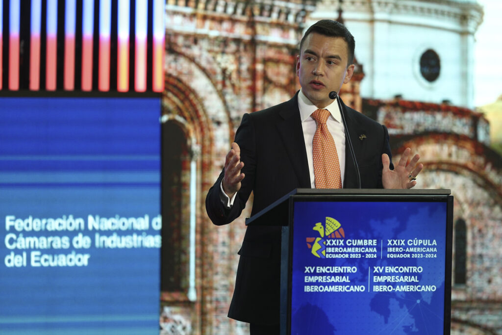 Daniel Noboa insta a la unidad iberoamericana en discurso en Cuenca ...