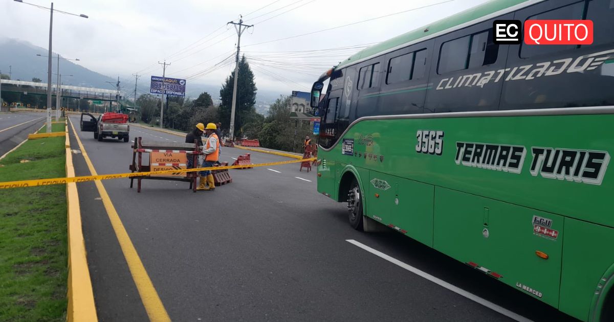 Autopista General Rumiñahui, con cierre parcial este jueves 20 de ...