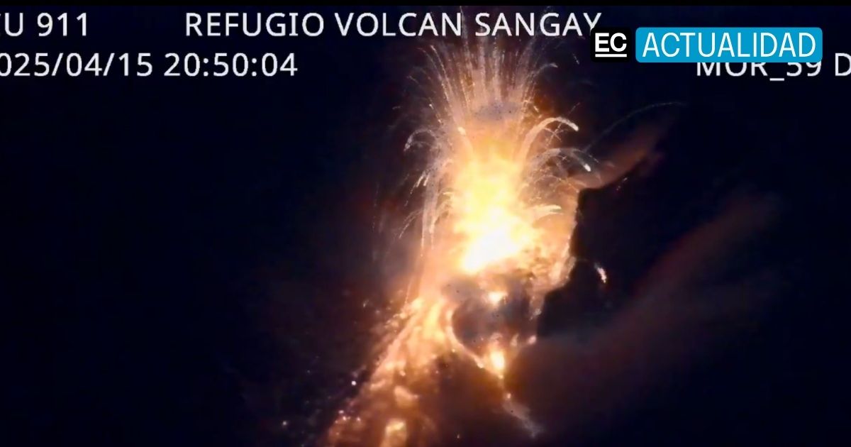 Cámaras captaron la impresionante emisión de lava del Volcán Sangay ...