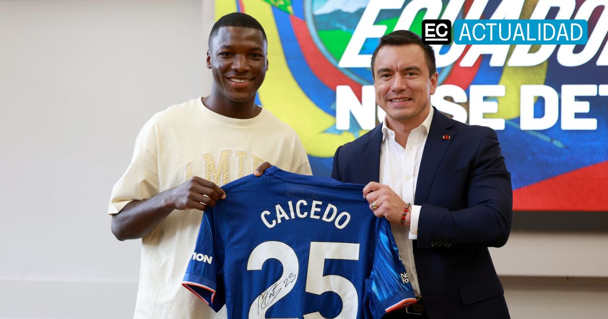 Daniel Noboa se reunió con Moisés Caicedo durante un encuentro con ...