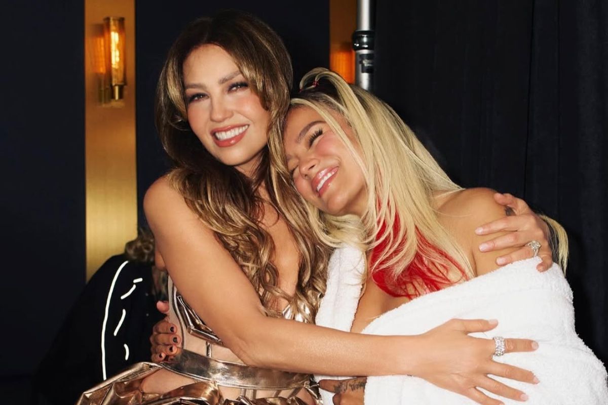 Thalía se enternece con una inesperada escena del documental de Karol G ...