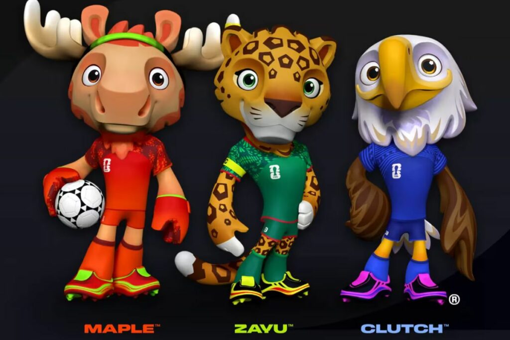 Las mascotas del Mundial 2026 son un alce, un jaguar y un águila con ...