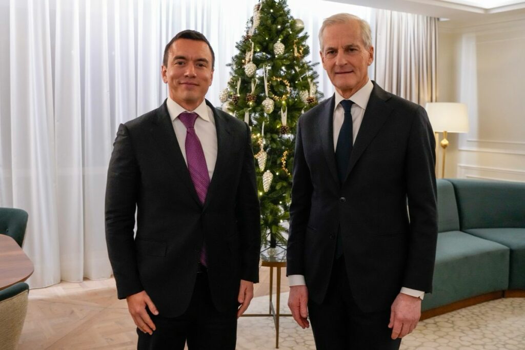 Daniel Noboa estuvo con el Primer Ministro de Noruega y otros ...