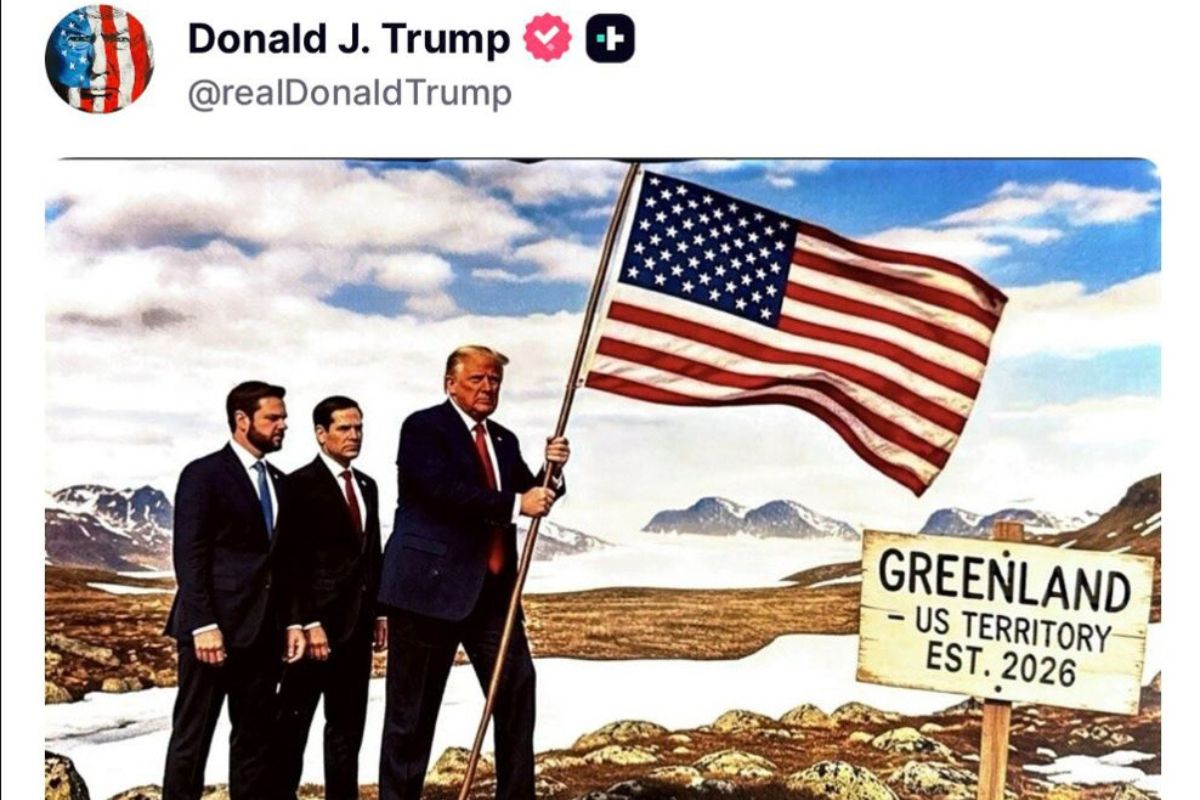 Donald Trump difunde imagen de su 'conquista a Groenlandia' creada con ...